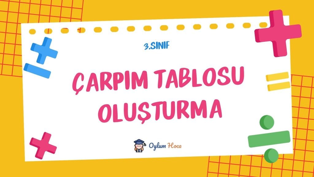 3. Sınıf Çarpım Tablosu Oluşturma - Oylum Hoca